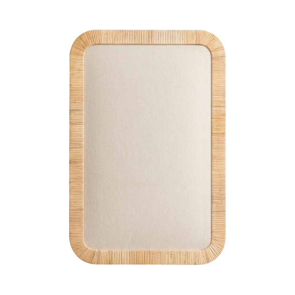 Kate and Laurel Rahfy Modern Rattan Framed Wall Pinboard, 20 x 30 ...