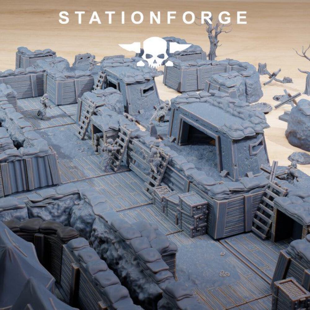 GrimGuard Trench Terrain | StationForge | Grimdark Compatible - Nerd3DForge | eBay