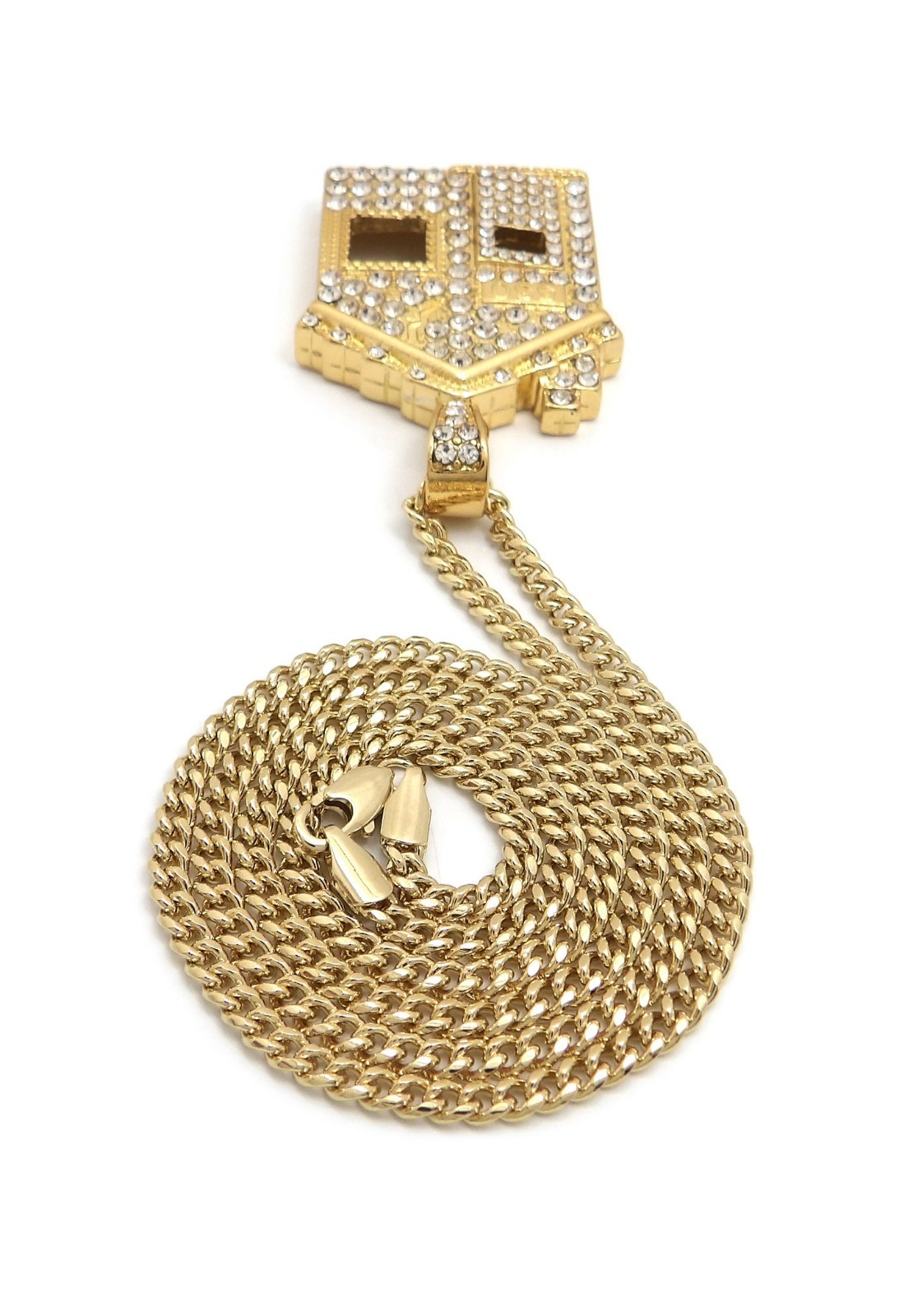 New Trap House Pendant with 24" Box,Cuban,Rope Chain Hip Hop Necklace ...