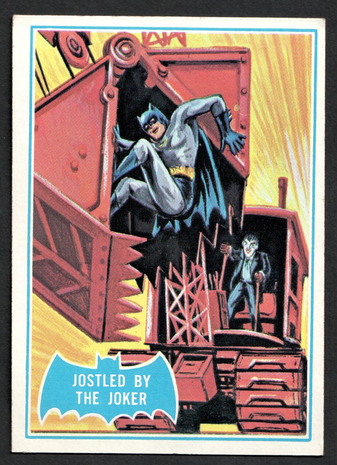 1966 Topps Batman Blue Bat #30B "Jostled by the Joker" | eBay