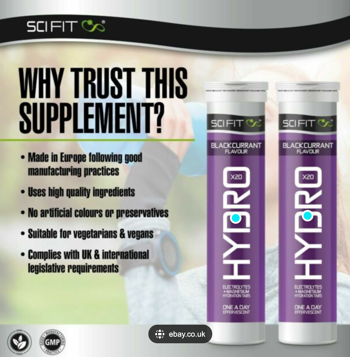 60x SCI-FIT Hydro + Electrolytes & Magnesium Hydration Tablets ...