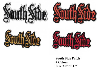 South Side SouthSide Old English Letters Small Patch Size 2.25"x 1." | eBay