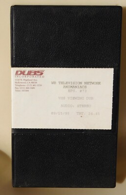 RARE DUBS Incorporated WB ANIMANIACS 9/15/95 EPS #73 Vhs Video TESTED ...