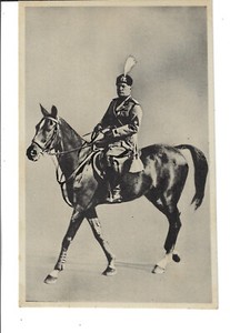 Italian Propaganda Real Photo Postcard Mussolini on Horseback | eBay
