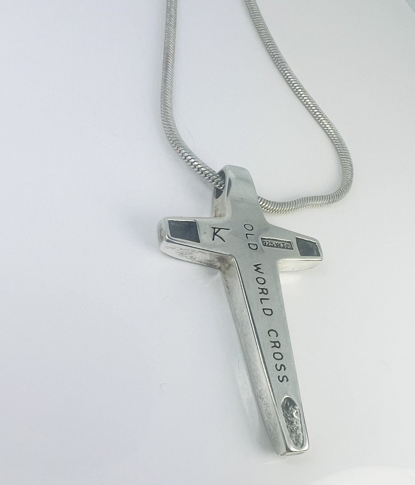 Navajo RAY TRACEY Multi-Gemstone Inlay 925 Old World Cross Pendant ...