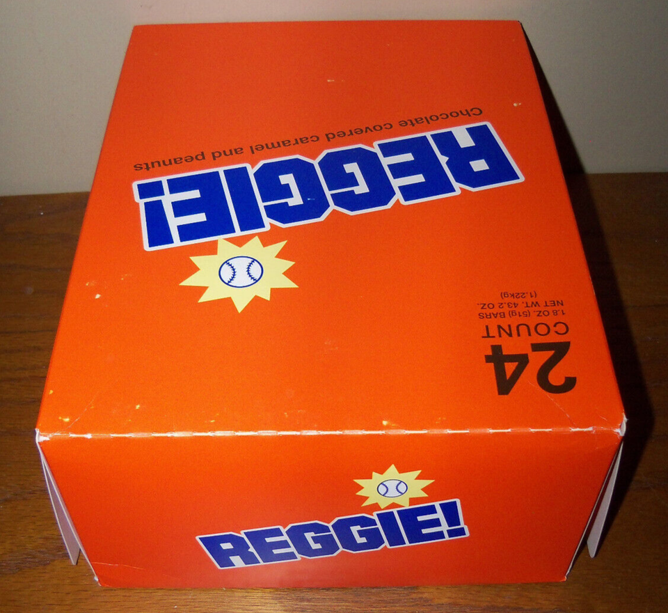 ⚾ EMPTY REGGIE JACKSON CANDY BAR BOX Yankee Stadium Mantle Mattingly A ...