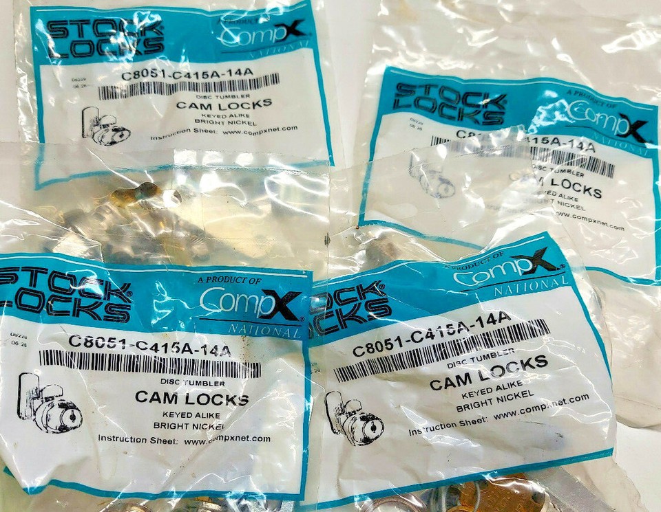Stock Locks Cam Locks C8051-C415A-14A Package All Keyed Matching | eBay