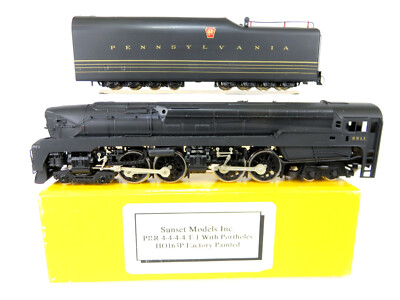 Sunset Models Brass HO Scale PRR Pennsylvania 4-4-4-4 T1 Duplex Steam ...