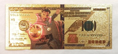 DOCTOR STRANGE MARVEL GOLD FOIL NOVELTY $100 NOTE | eBay