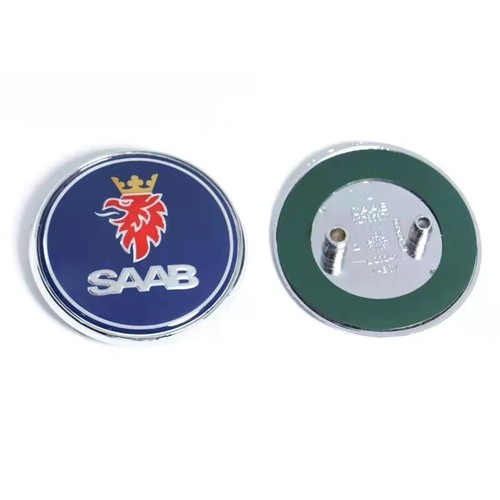 2x Saab Badge 9-3,9-5 Set Boot Blue & Bonnet Front Logo Emblem 68mm ...