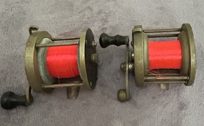 Vintage Pflueger Oceanic Free Spool Reels Casting #250 Free Spool Brass ...