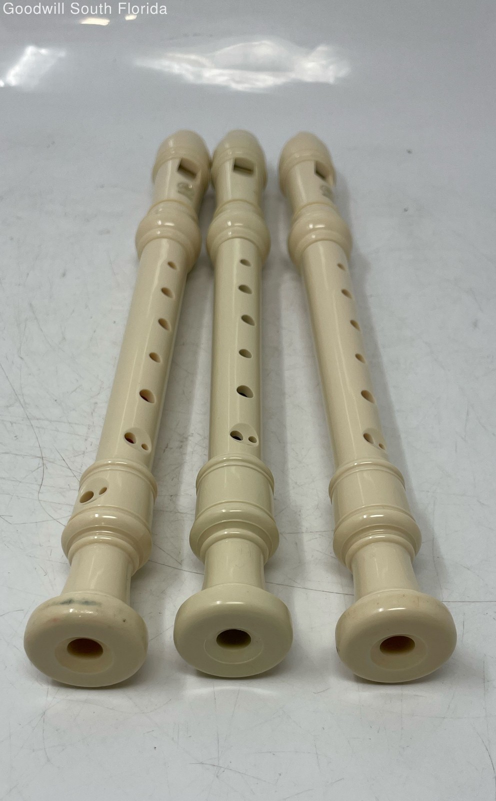 Lot Of 3 Pcs Assorted Beige Musical Soprano Recorder w/ Baroque ...