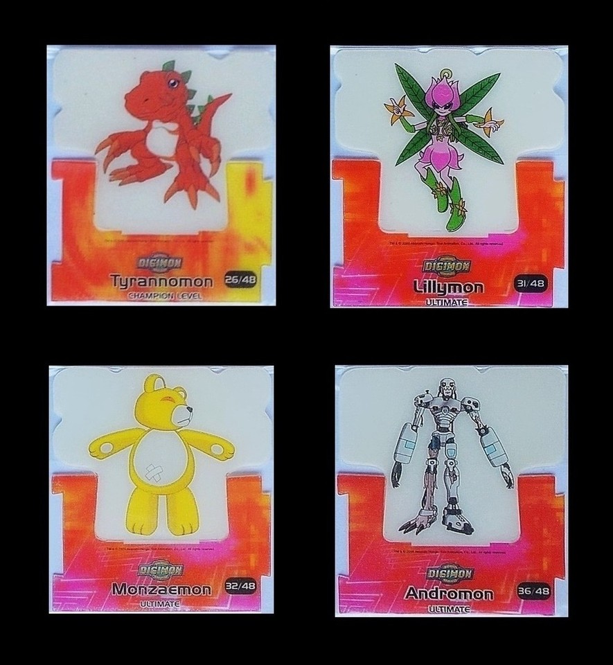 Digimon Digi-Clix Pop Up Cards - Unpopped - SPARES - Mixed Group, build ...