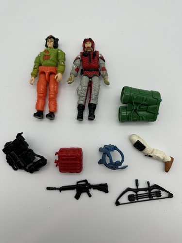 Vintage GI Joe Ranger Soldier Lot (2) Arah Windmill 80s with Weapons ...
