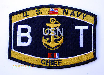 BT Boiler Technician CHIEF RATING HAT PATCH US NAVY USS PIN UP USN ...