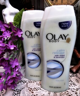 2 Olay Body Calm Release Body Wash - Violet & Lavender 23.6 oz ...