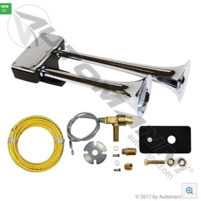 Automann Hadley Bully Dual Air Horn Kit Chrome | eBay