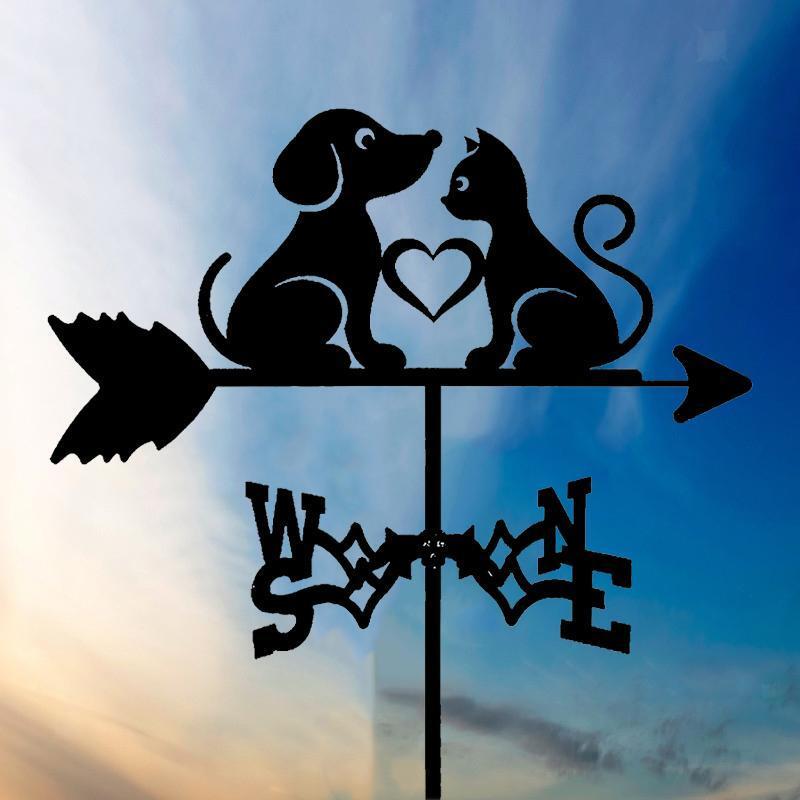 Weather Vane Garden Art Decor Durable Statue Metal Wind Direction ...