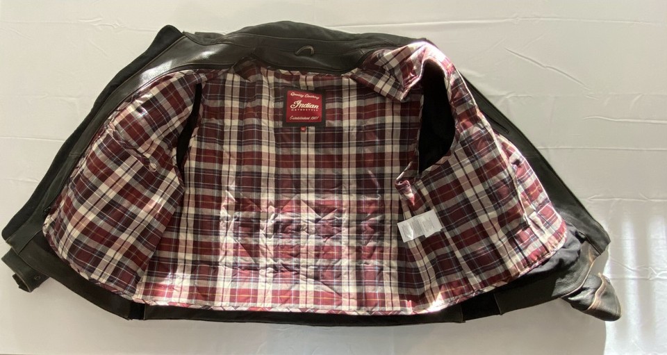 Indian Motorcycle Men's Leather Classic Riding Jacket w/ removable ...