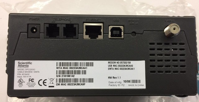 Scientific Atlanta Cisco Dpc2203c VoIP Cable Modem for sale online | eBay