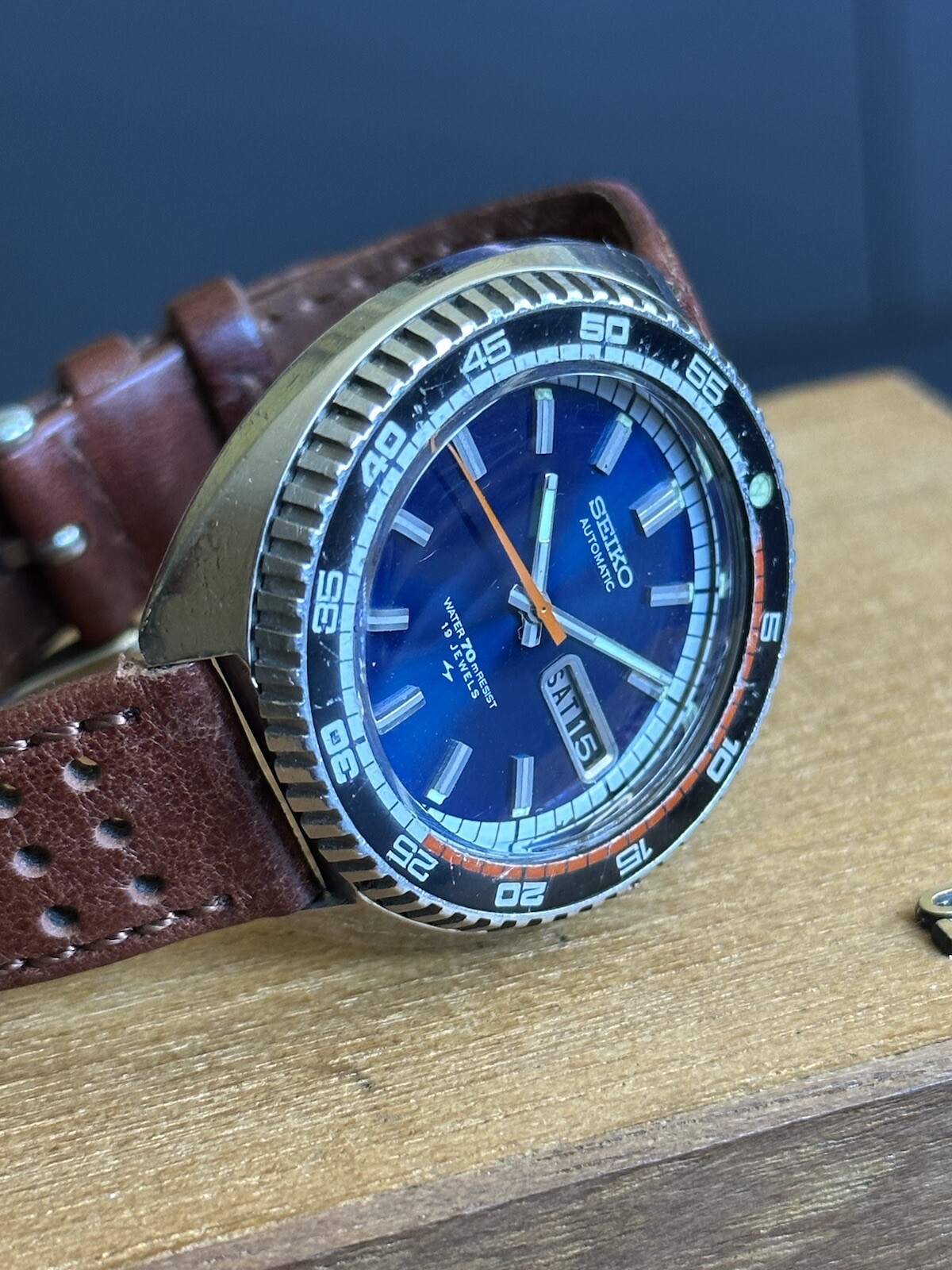 Seiko Rally 7006 8030 Blue Diver Original Preserved Automatic Mens ...