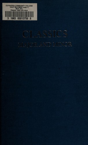 Classics : Major and Minor Paperback Eric Blom 9780306702938 | eBay