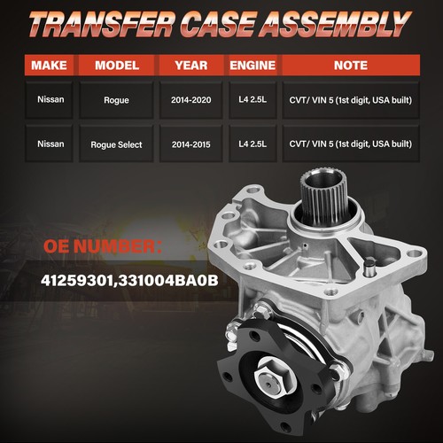 Differential Transfer Case Assembly for Nissan Rogue L4 2.5L CVT trans ...