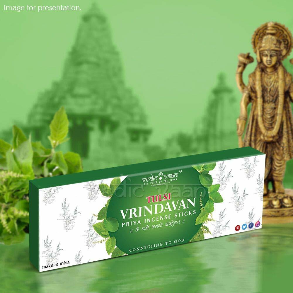 Natural Fresh Soothing Fragrance Tulsi Vrindavan Priya Incense Sticks ...