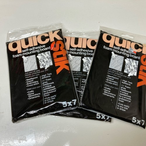 QUICK-STIK Self Adhesive Bienfang Mounting Board 5”X7” Foam Mounting ...