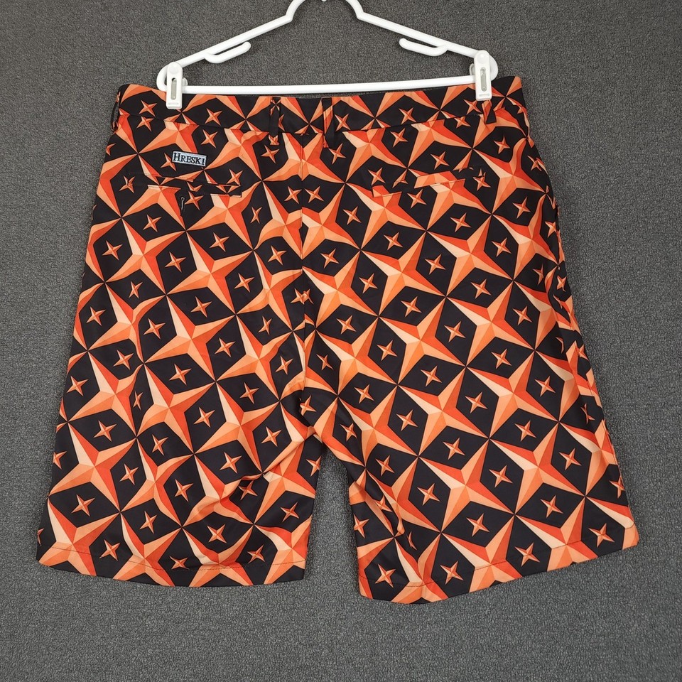 HREKSKI Swim Trunks Geometric Star Print Elastic Waist Mens Size 40 ...