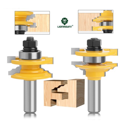 12mm 1/2 Shank Rail & Stile Joint Router Bits Set Tongue & Groove Ogee ...