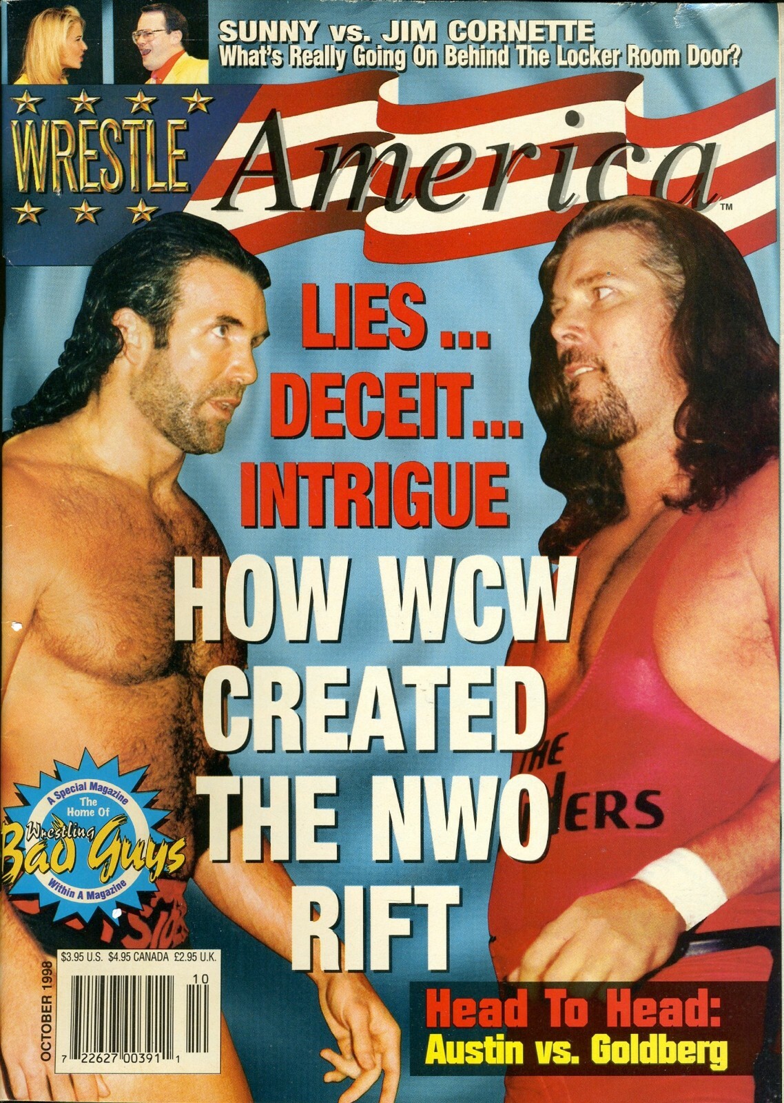 RAZOR RAMON/KEVIN NASH Wrestle American Wrestling Magazine October 1998 ...