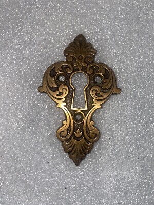 Fancy Victorian Eastlake Brass Keyhole Cover | eBay