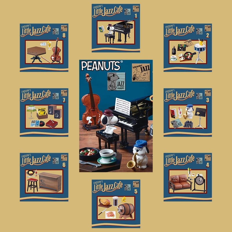 Rare 2019 Re-Ment Snoopy Little Jazz Cafe Full Set of 8 pcs Rare 2019 Re-Ment Snoopy Little Jazz Cafe Full Set of 8 pcs