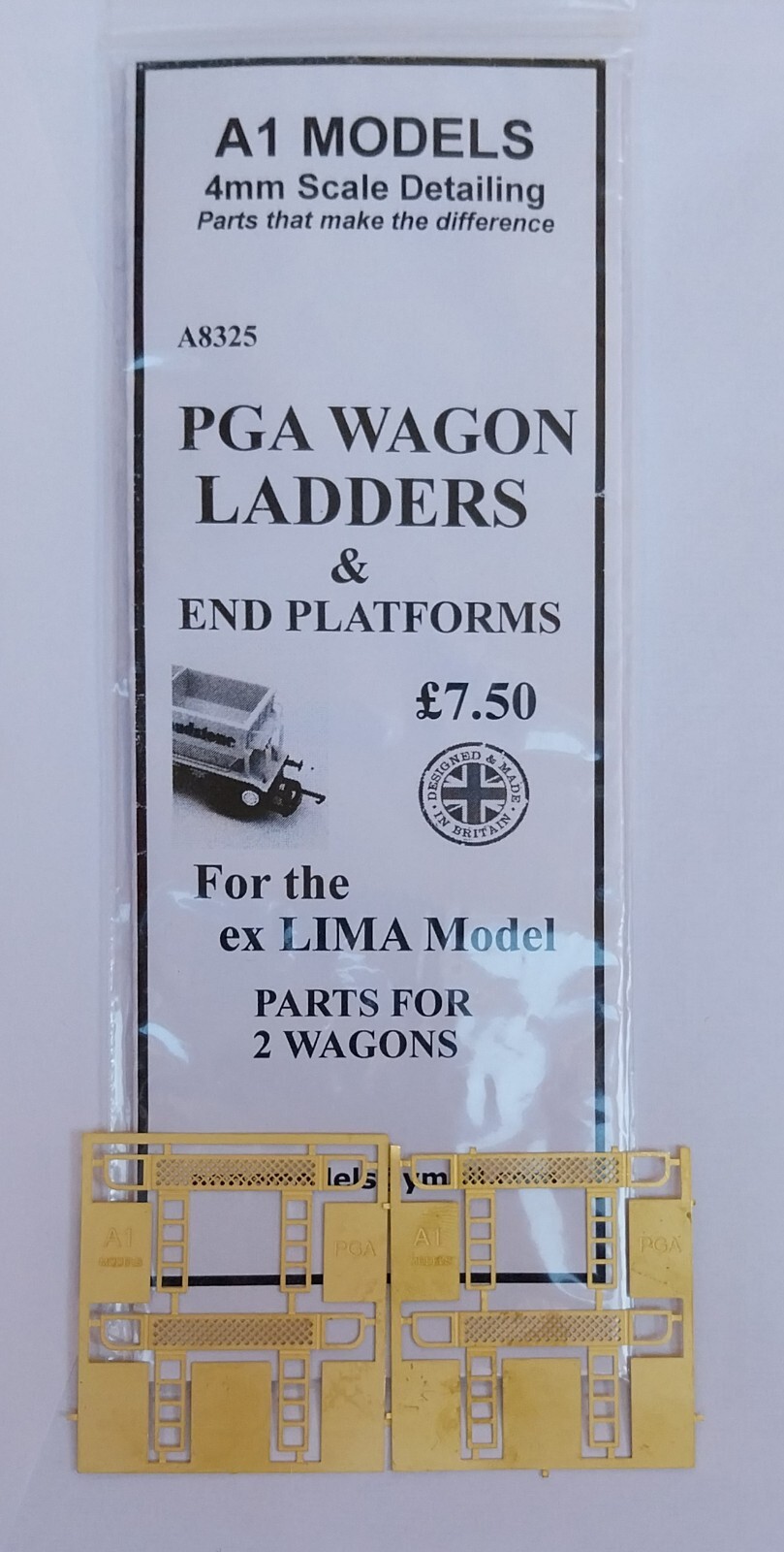 4mm Scale - PGA Wagon Ladders & End Platforms for the Lima Model For 2 ...