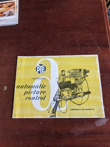 PYE Automatic TV Control Instructions 1950s extremely rare great ...
