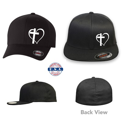 JESUS GOD HEART CHRISTIAN RELIGION FLEXFIT HAT*FREE SHIPPING in BOX* | eBay
