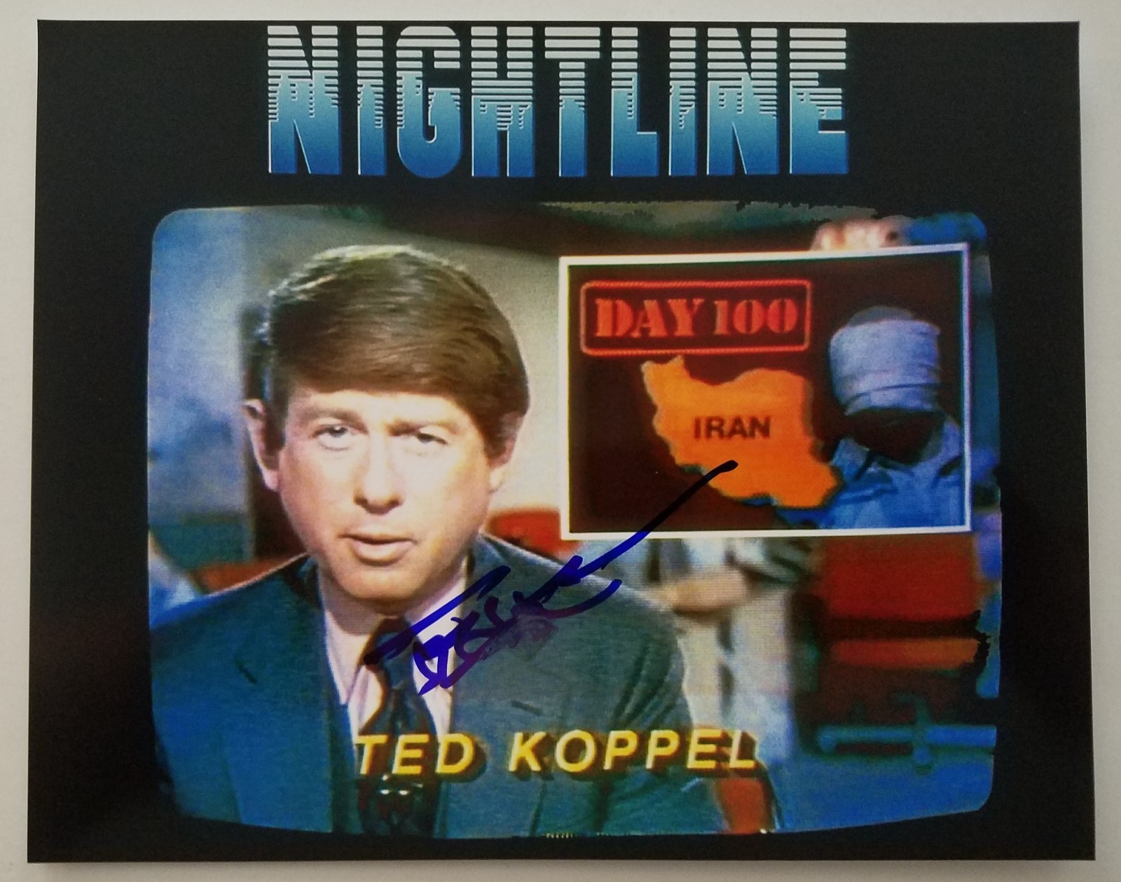 Ted Koppel Signed Nightline 8x10 Photo Broadcast Journalist Peabody ...