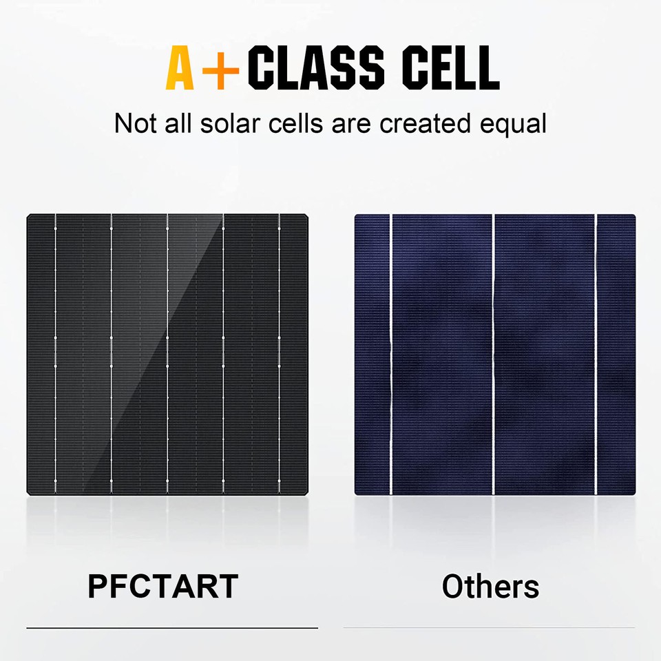 PFCTART 100W 200W 400W 1000W Watt Monocrystalline Solar Panel PV 12V ...