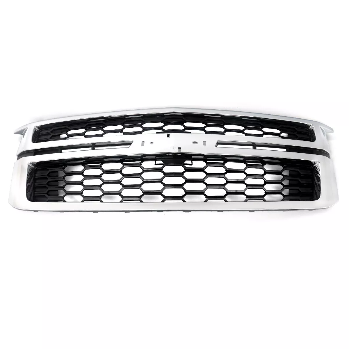 For 2015-2020 Chevrolet Tahoe Suburban Front Upper Grille Chrome&Black ...