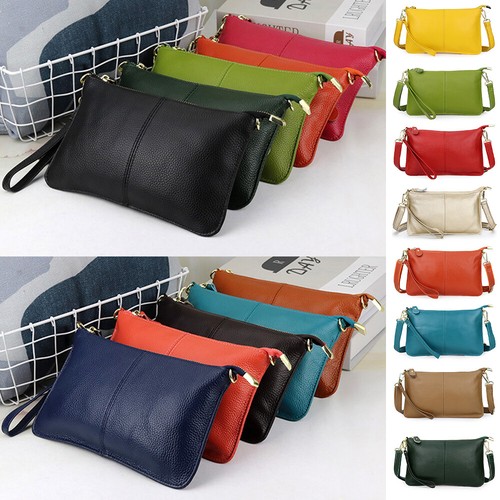 Envelope Clutch Bag Leather Shoulder Bag Zipper Tote Bag Handbag ...
