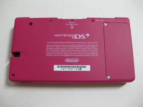 Nintendo DSi Launch Edition Pink Handheld System w/ 3 Games SUPER GREAT ...