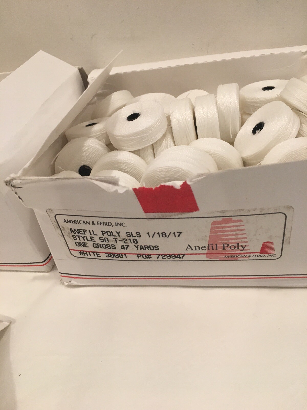 AMERICAN & EFIRD ANEFIL Poly SLS THREAD T-210 ONE GROSS 47 YARDS White ...