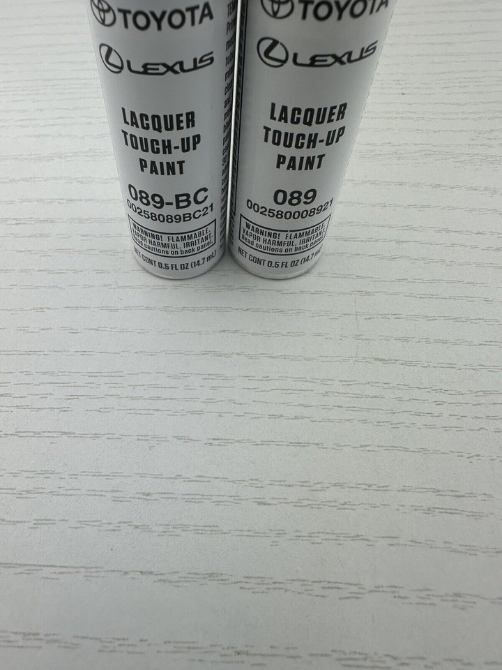 GENUINE TOYOTA OEM TOUCHUP PAINT WIND CHILL PEARL KIT 089 & 089-BC (2 ...