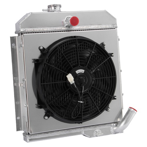 3-Row Aluminum Radiator+Shroud Fan Fit 1965-71 68 Jeep CJ5 Base Buick 3 ...