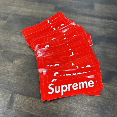Supreme Red Box Logo Sticker 100% Authentic (x 3 per purchase) | eBay