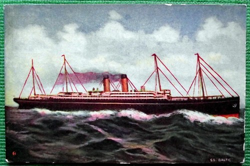 SS Baltic White Star Shipping Line Postcard c1900 | eBay