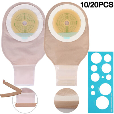 Ostomy Colostomy Ileostomy Stoma Care Drainable Pouch Bag One-piece 10/ ...