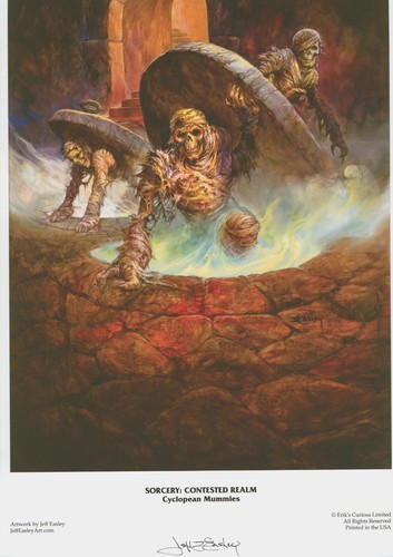 Jeff Easley SIGNED TSR AD&D RPG Fantasy Print ~ Cyclopean Mummies Cover ...