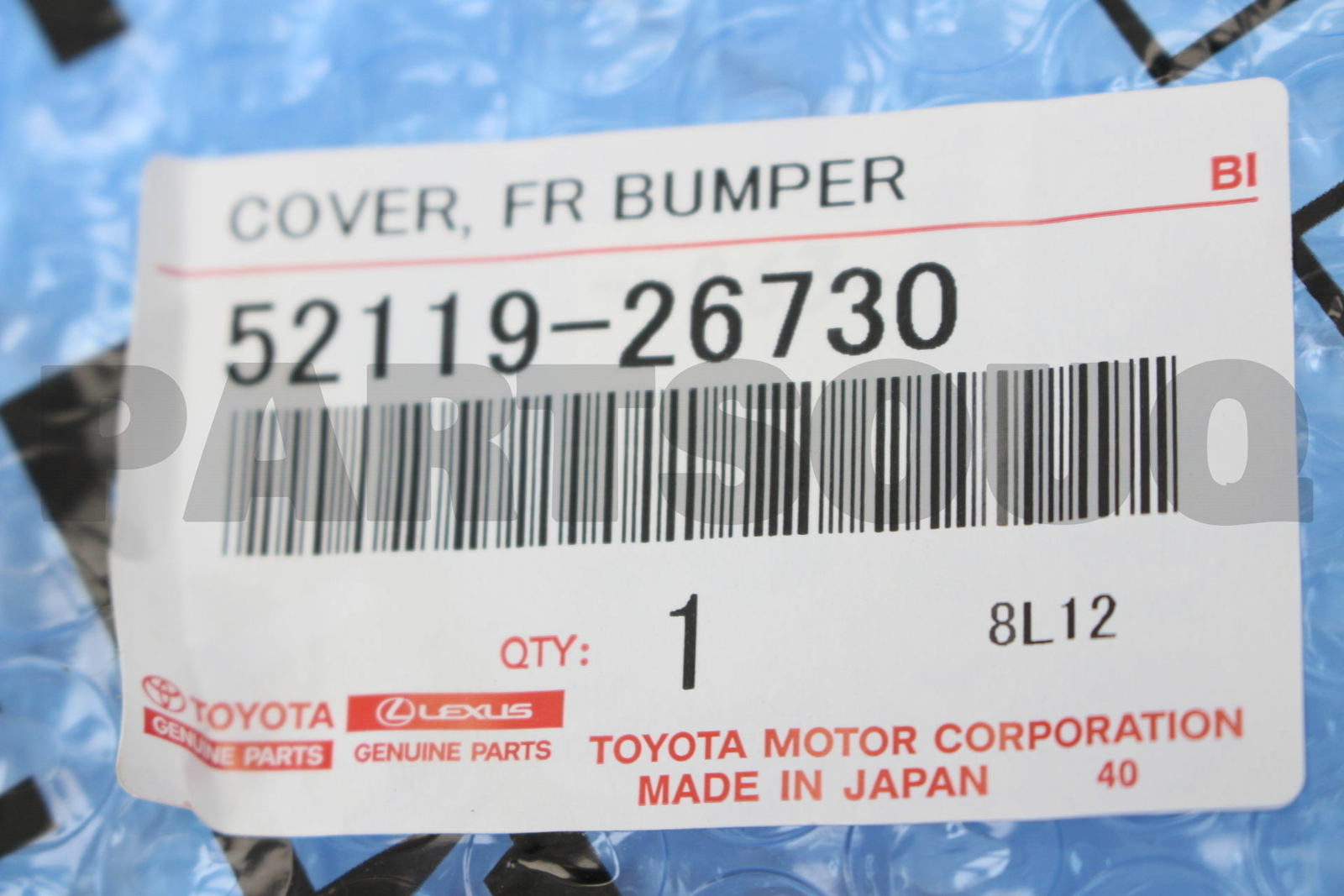 5211926730 Genuine Toyota COVER, FRONT BUMPER 52119-26730 | eBay